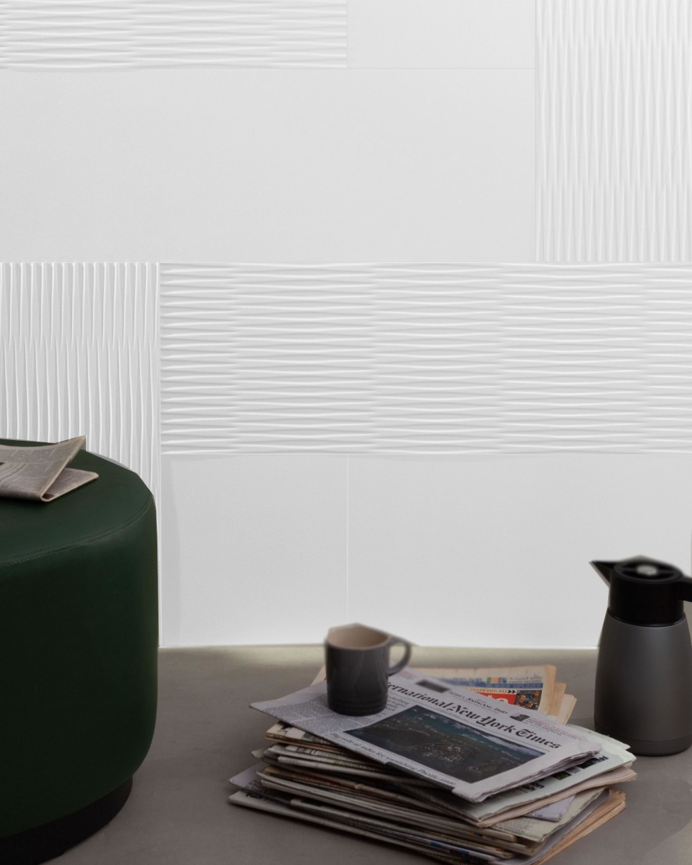 Wall Tiles White 30x90 cm Decoration | Simply Satin Zigzag