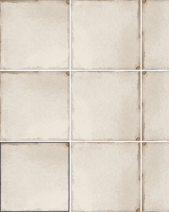 Vintage floor tiles 15x15 cm | Village White