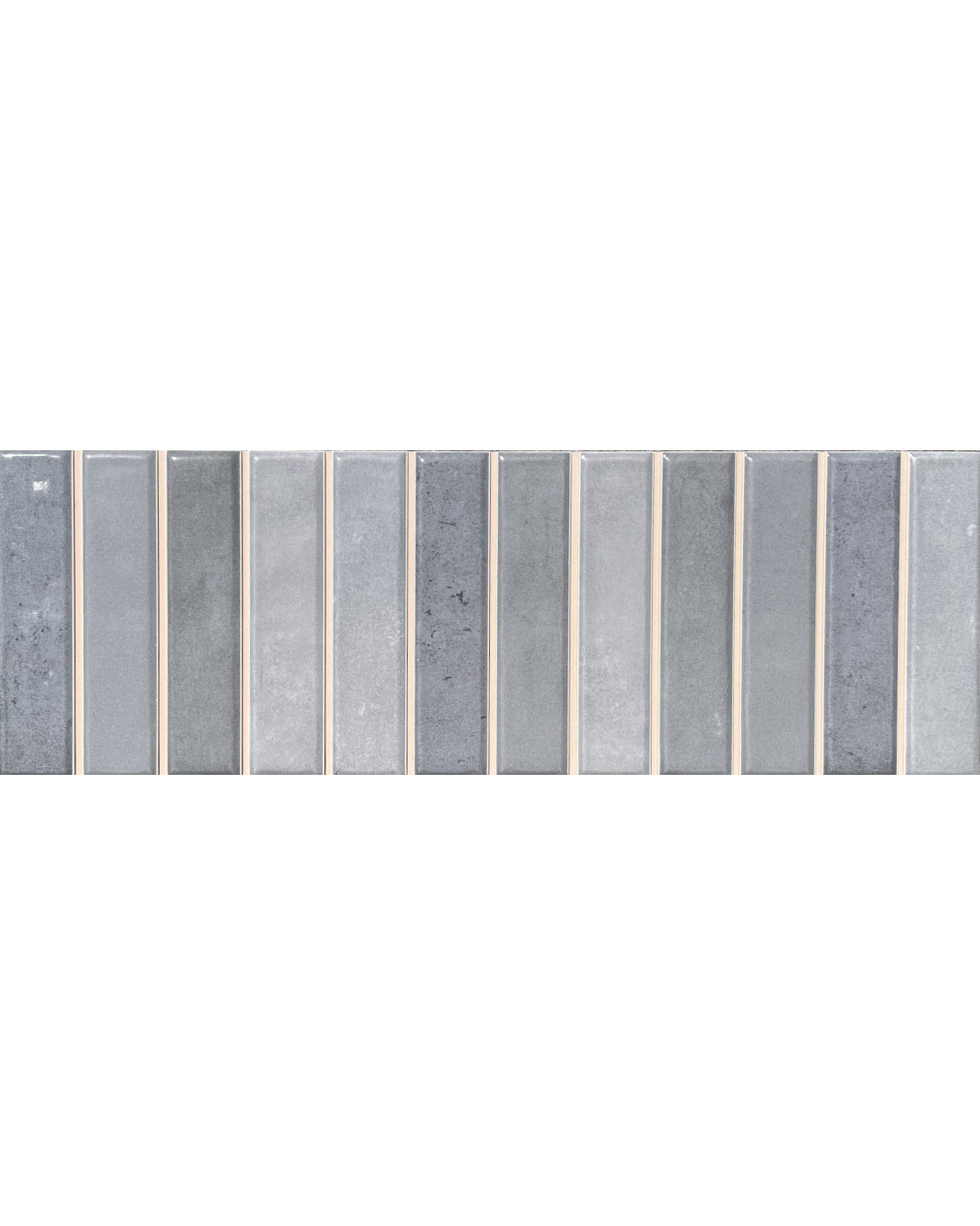Wall tile sticks grey gloss 10x30 cm | Sample Shipping
