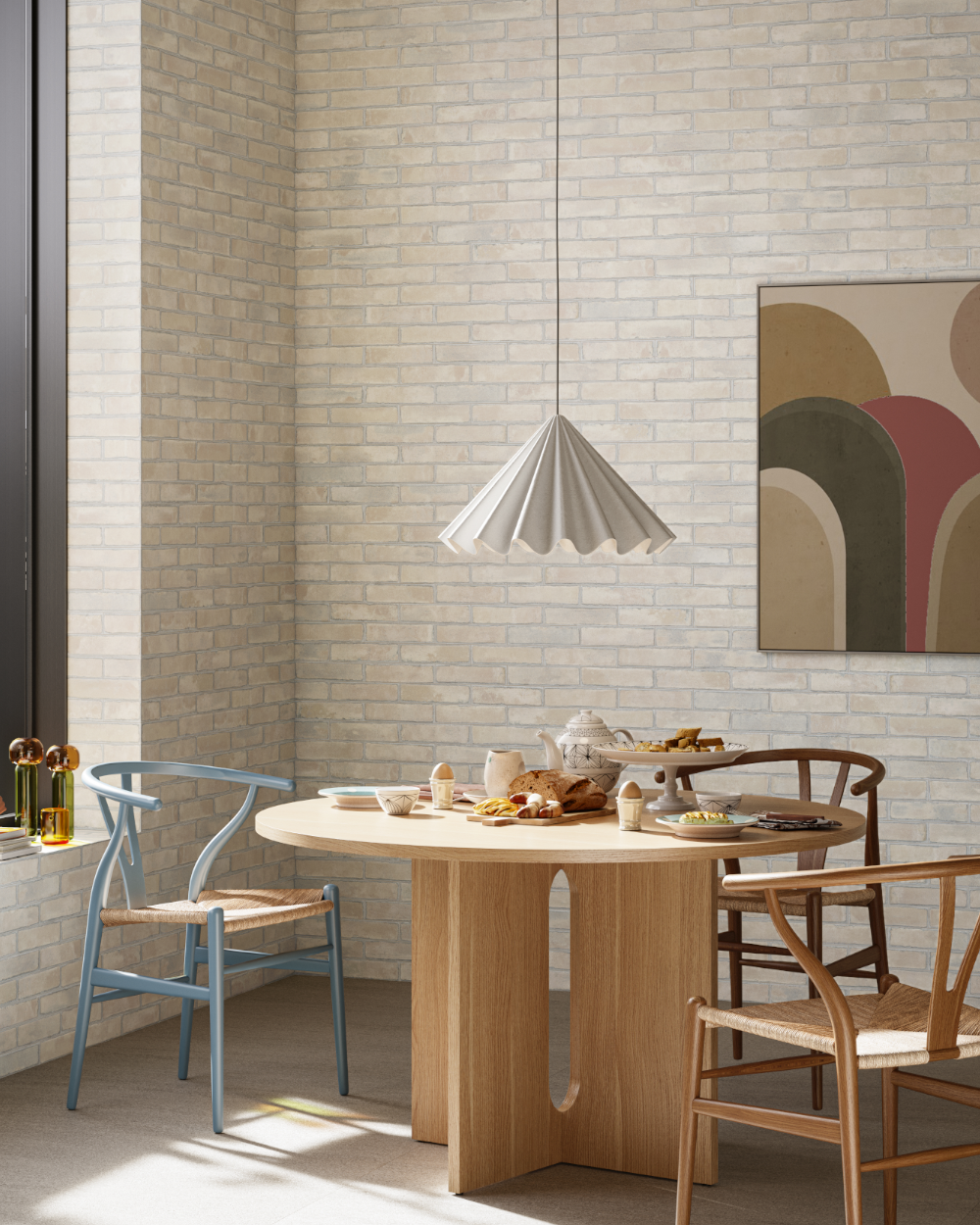 Brick-effect tile Cream 5x20 cm |Bricks Cream